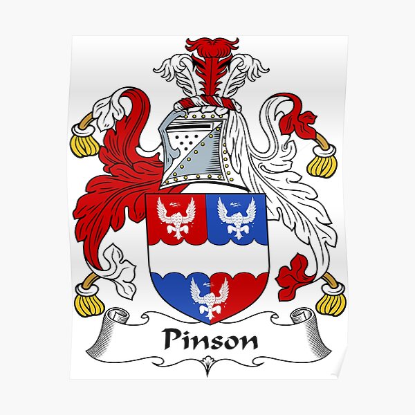 "Pinson or Pynson" Poster for Sale by HaroldHeraldry | Redbubble