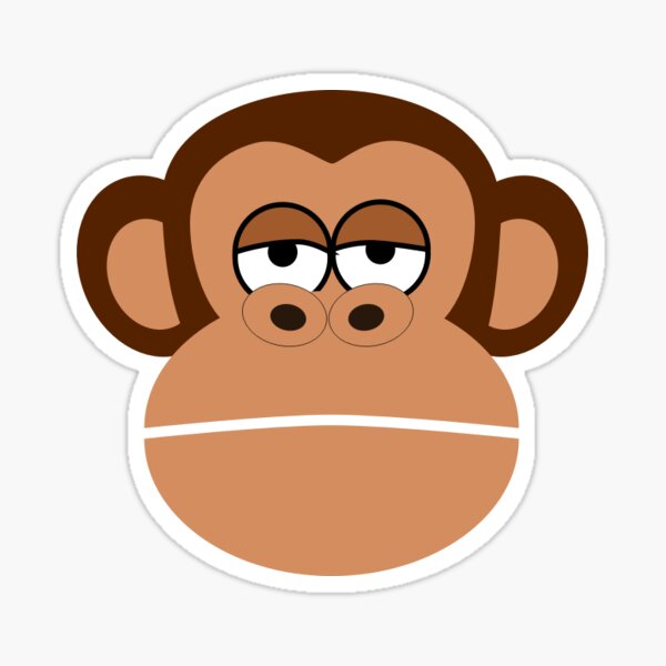 "Monkey face" Sticker for Sale by SeeMonkey | Redbubble