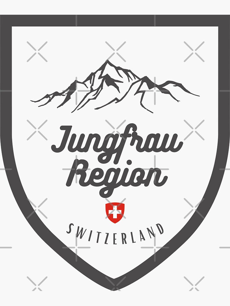 "Jungfrau Region, Switzerland. Outdoor Mountain with Swiss Coat of Arms ...