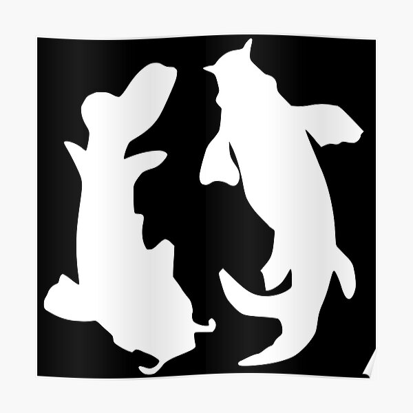 "Koi Fish Negative Space Block Design" Poster for Sale by ElloraRoy16 ...