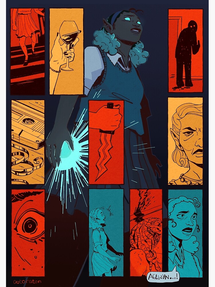 "Dimension 20 Comic Panel Art - Adaine 'The Vision'" Poster for Sale by ...