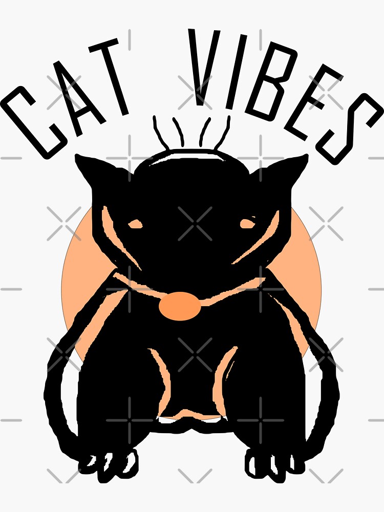 "Cat vibes" Sticker for Sale by roshan40pk | Redbubble