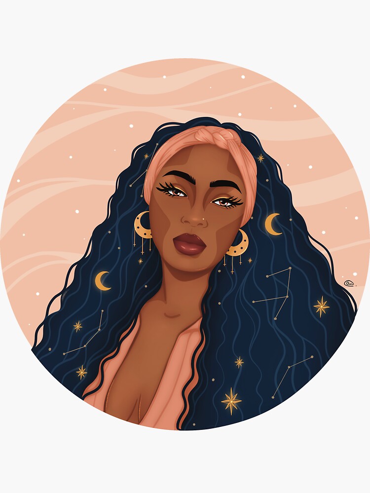 "Celestial Goddess with Constellation " Sticker for Sale by Stephjojo | Redbubble