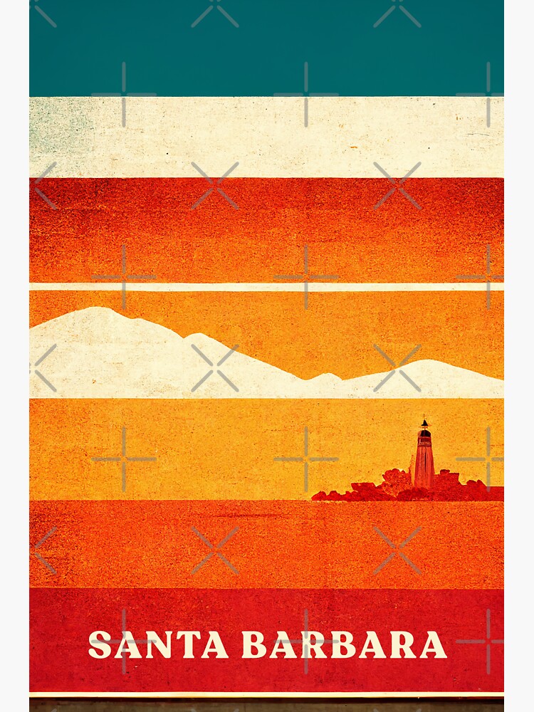 "Santa Barbara" Sticker for Sale by maxjfry | Redbubble