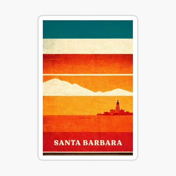 "Santa Barbara" Sticker for Sale by maxjfry | Redbubble