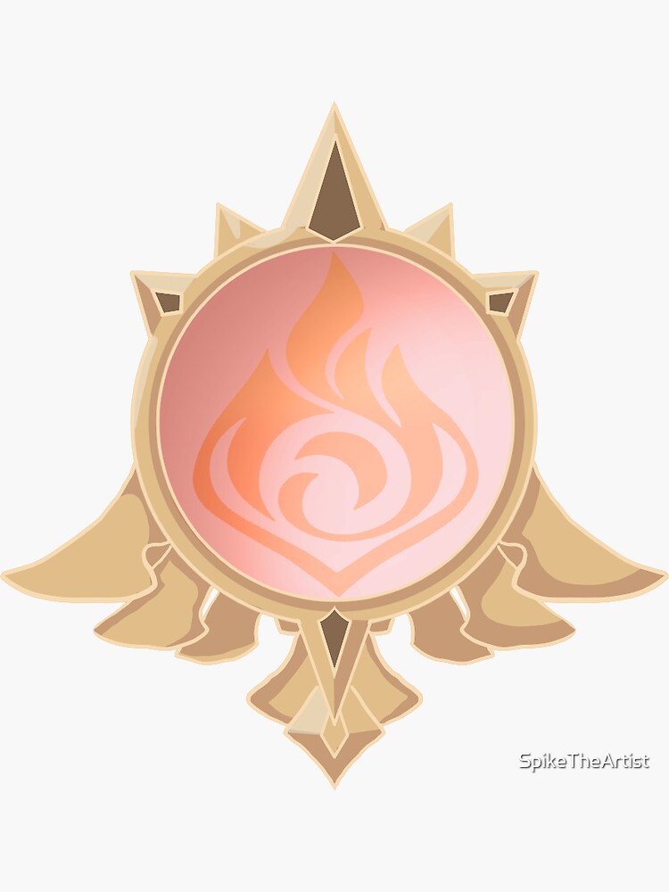 "Mondstat Pyro vision" Sticker for Sale by SpikeTheArtist | Redbubble