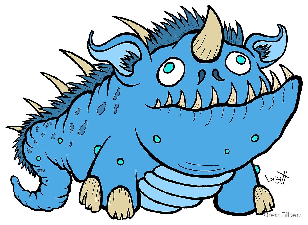 "Hairy Spine Monster" by Brett Gilbert | Redbubble