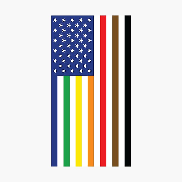 "Gay Pride Intersectional Flag" Photographic Print by magentasponge ...