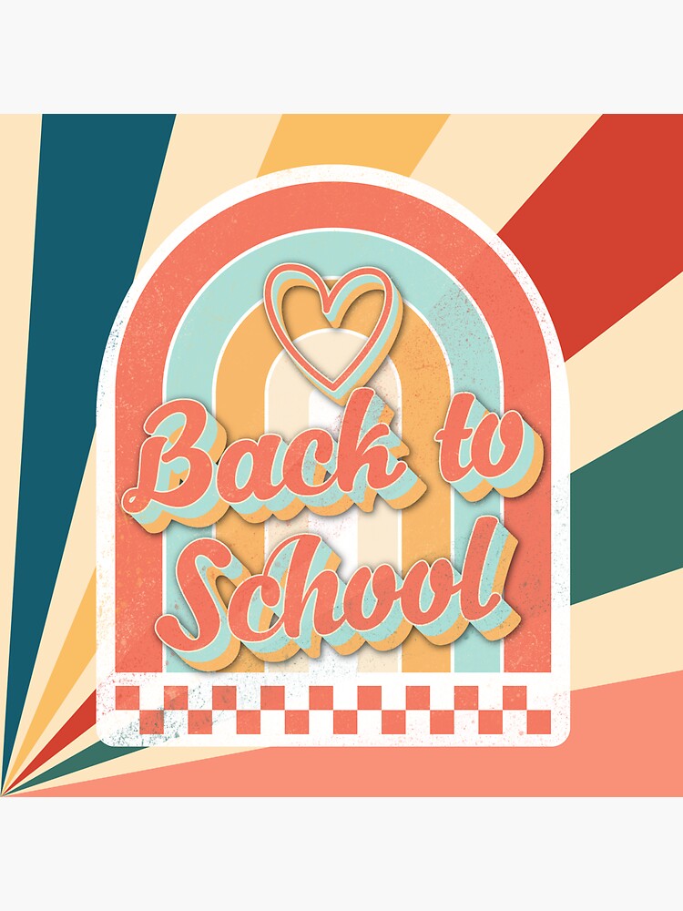 "Back To School Retro Style" Sticker for Sale by Street-petz | Redbubble