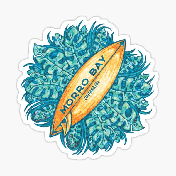 "Morro Bay Tropical" Sticker for Sale by LanikaiBeach | Redbubble