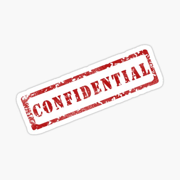 "TOP SECRET CONFIDENTIAL" Sticker for Sale by sinobcreatives | Redbubble