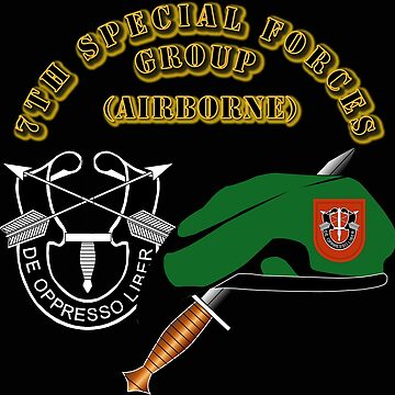 "Emblem - SOF - 7th SFG - Beret - DUI - Dagger - 1" Sticker for Sale by ...