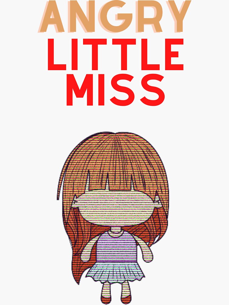 "Little Miss Angry" Sticker for Sale by tahkaDisigns | Redbubble