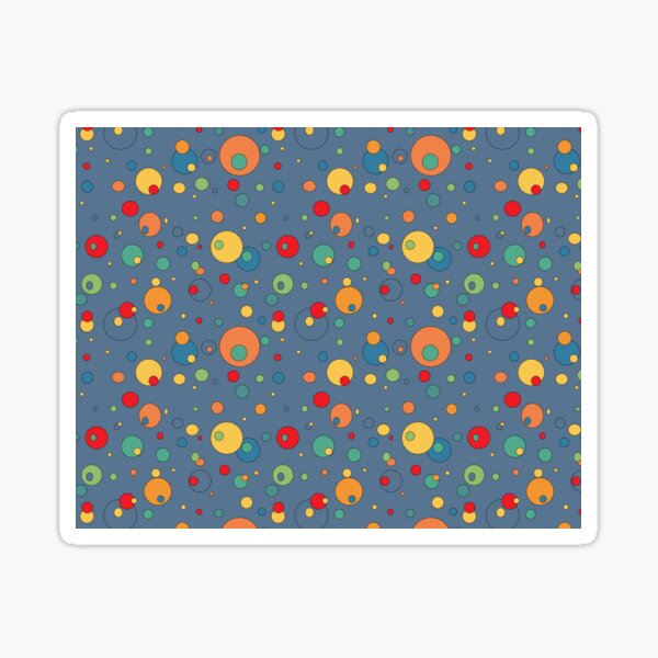"Multi coloured cosmic bubbles retro cartoon orbs steele" Sticker for ...
