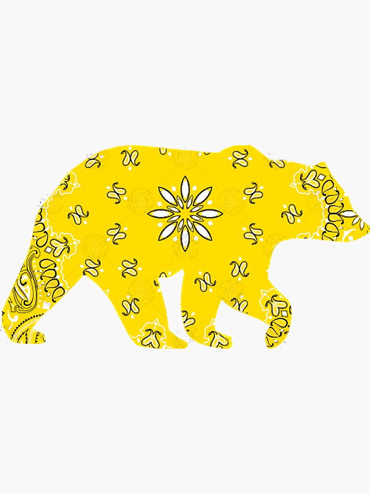 "BANDAN1MALS Bear-Yellow Hanky " Sticker for Sale by AliciaFar19329 ...