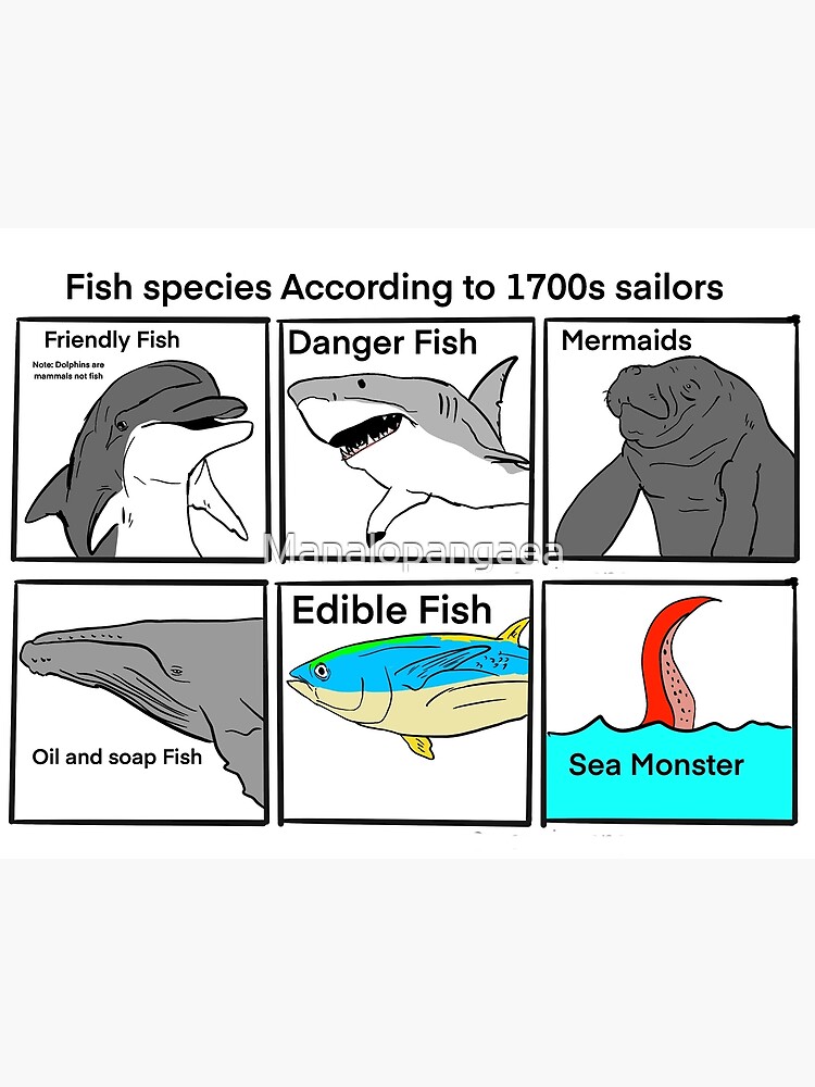 " Types of fish according to 1700s sailors" Poster for Sale by ...