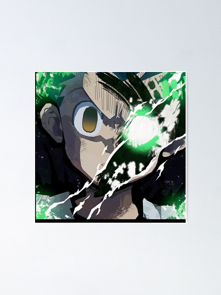 "robot boy, green eye, cursed boy, anime" Poster for Sale by ...