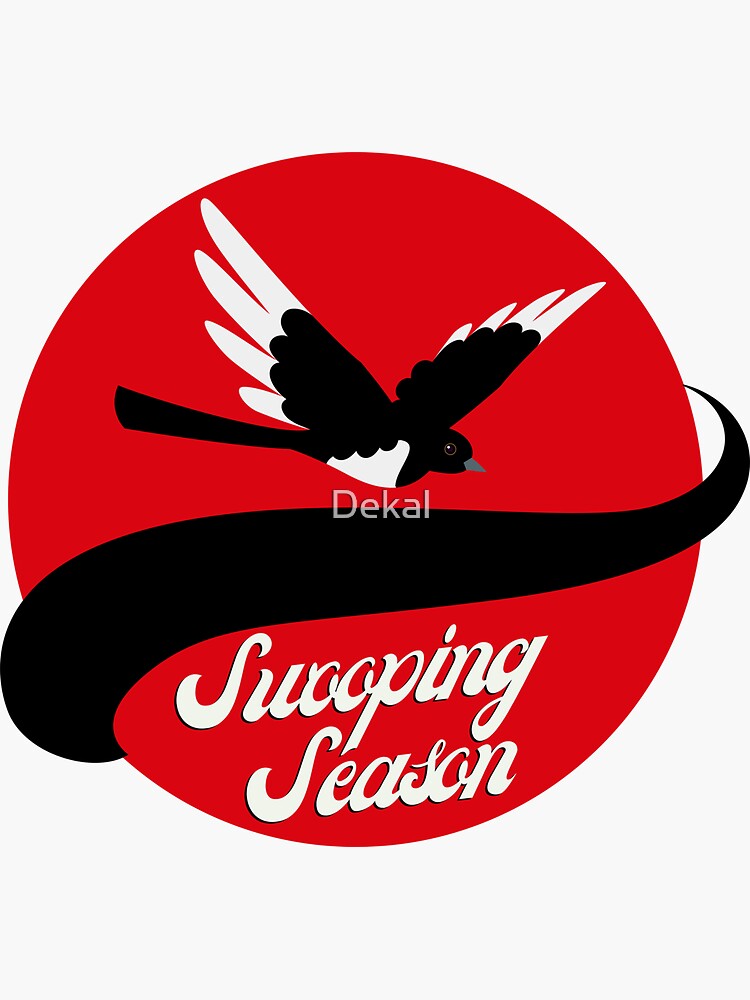 "Australia Magpie Swooping Season Decal" Sticker for Sale by Dekal ...
