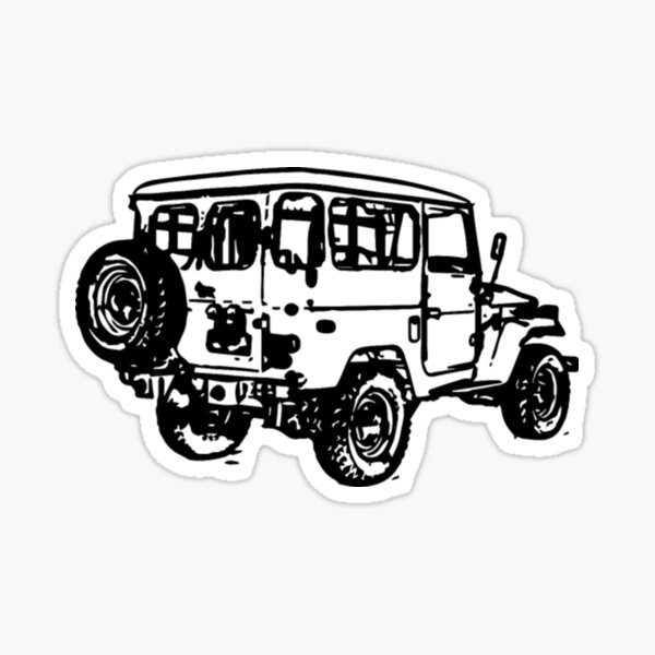 "FJ-40" Sticker for Sale by HandiLisandro | Redbubble