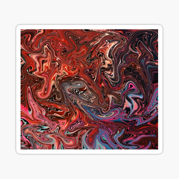 "Beautiful Multi Color Liquid Marble design" Sticker for Sale by ...