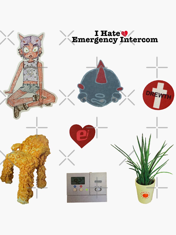 "Emergency Intercom Merch Sticker Pack" Sticker for Sale by Catpuss ...