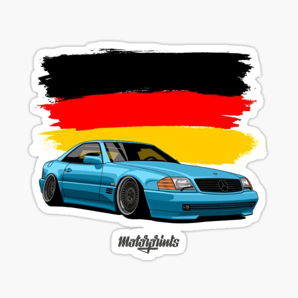 "Deutsche Stance R129" Sticker for Sale by ihrketirona1 | Redbubble