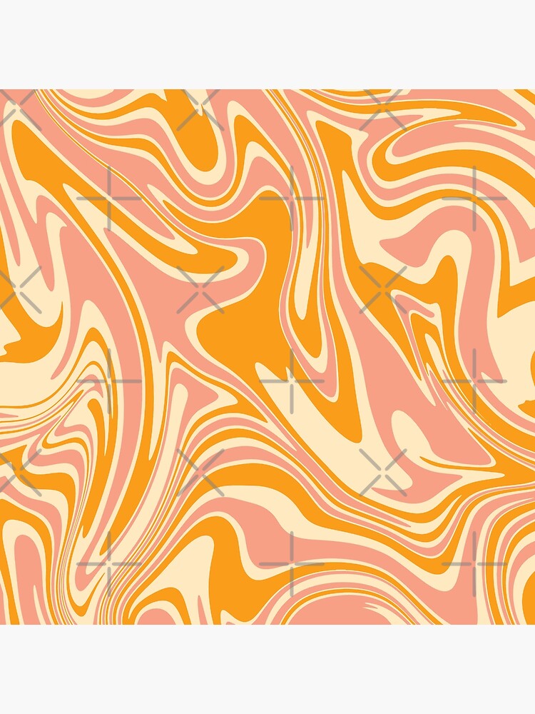 "Abstract retro style groovy liquid swirl in cute pastel" Poster for ...