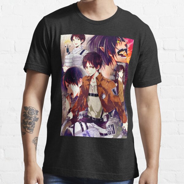"Eren Yeager Attack on Titan Design Fanart" T-shirt for Sale by antioneart | Redbubble | hanji ...