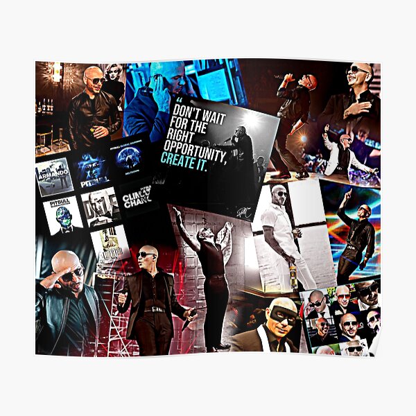 "pitbull singer" Poster for Sale by devilofnight | Redbubble