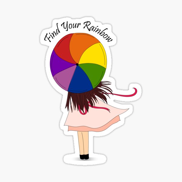 "Find your rainbow " Sticker for Sale by Hasanthi | Redbubble