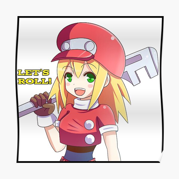 Megaman Roll Lets Roll Poster By Arcticfox223 Redbubble