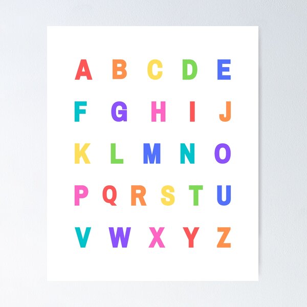 "Simple and colorful alphabet" Poster for Sale by CherieTree | Redbubble