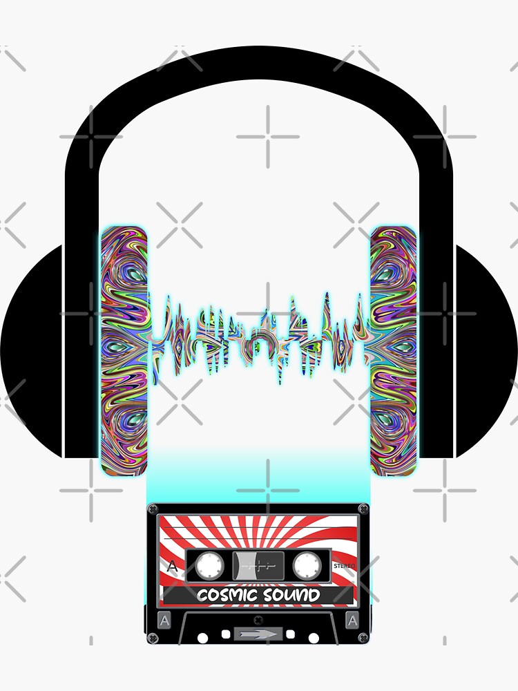 "Cosmic Sound" Sticker for Sale by MrJArts | Redbubble