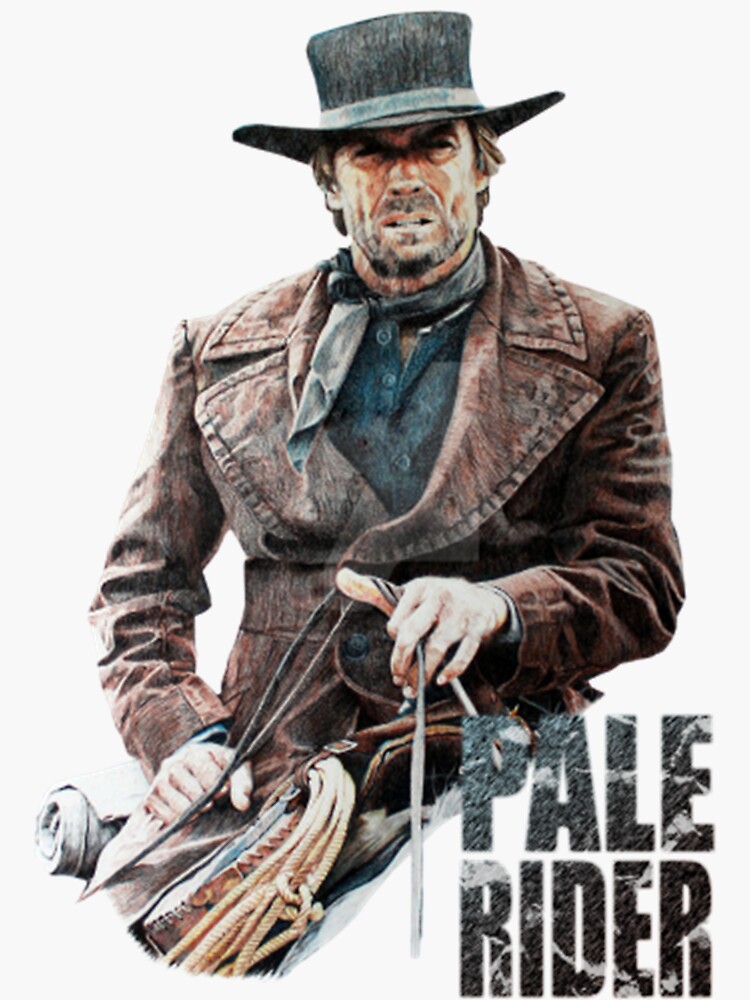 "Clint Eastwood - Pale Rider" Sticker for Sale by FJShreve | Redbubble