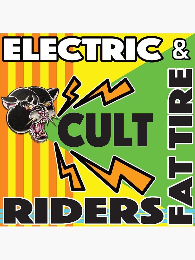 "electric bike / rad power bike / fat-tire bike /e-bike cult" Sticker ...