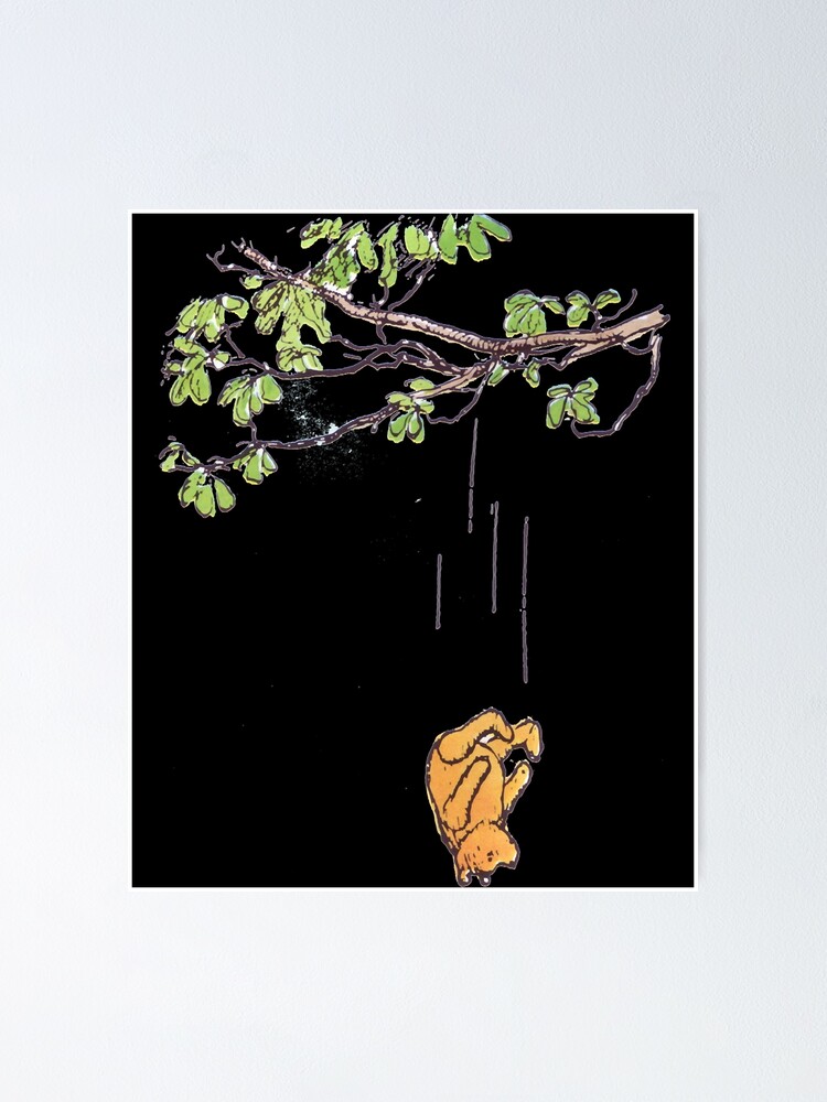 "The Great Retro Pooh Falling Anime Design Cute Photographic" Poster ...