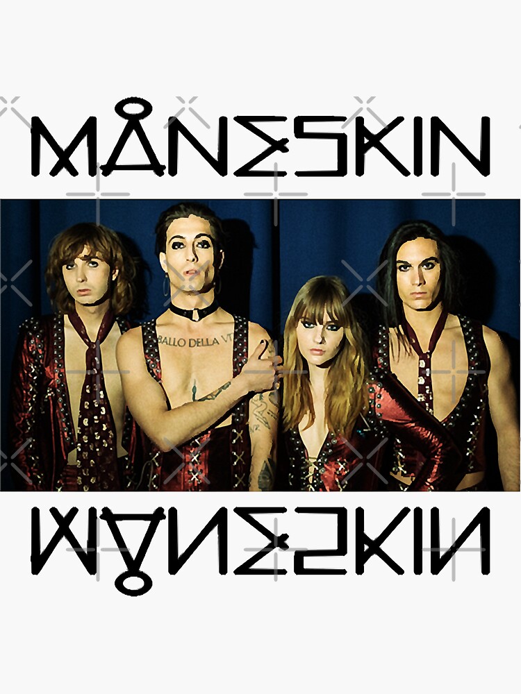 "Women Men Glam Maneskin Rock Gifts For Music Fans" Sticker for Sale by ...
