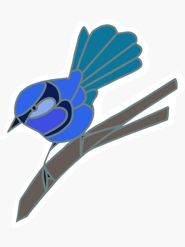 "The dance of the Fairy Wren" Sticker for Sale by TheLoneIbis | Redbubble