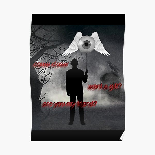 "Weirdcore Aesthetic Shadow Man And Eyeball Balloon " Poster for Sale ...