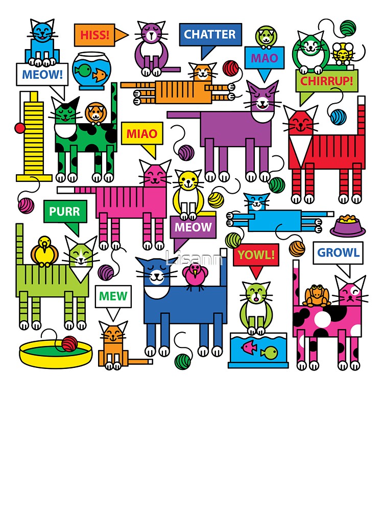 "Colorful Cats and Critters" Kids T-Shirt for Sale by Lisann | Redbubble