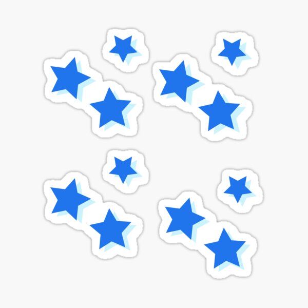 "blue stars pack" Sticker for Sale by wetwillywoman | Redbubble
