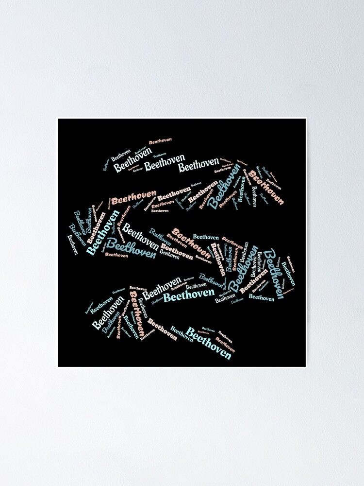 "Beethoven word cloud" Poster for Sale by Musicianst0re | Redbubble