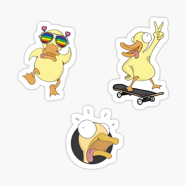 "Ducks doing cute things, funny ducks, duck memes" Sticker for Sale by ...