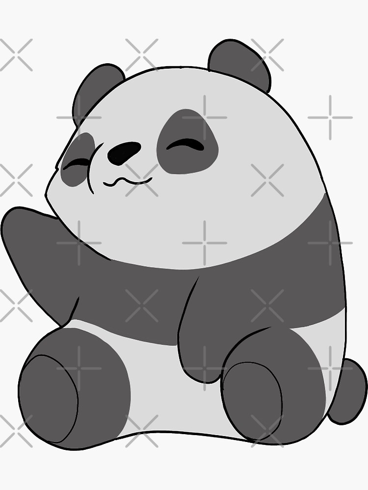 "Panda waveing" Sticker for Sale by panda1006 | Redbubble