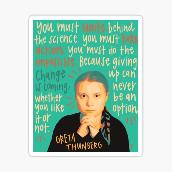 "Mens Funny Greta Thunberg Awesome For Music Fans" Sticker for Sale by ...