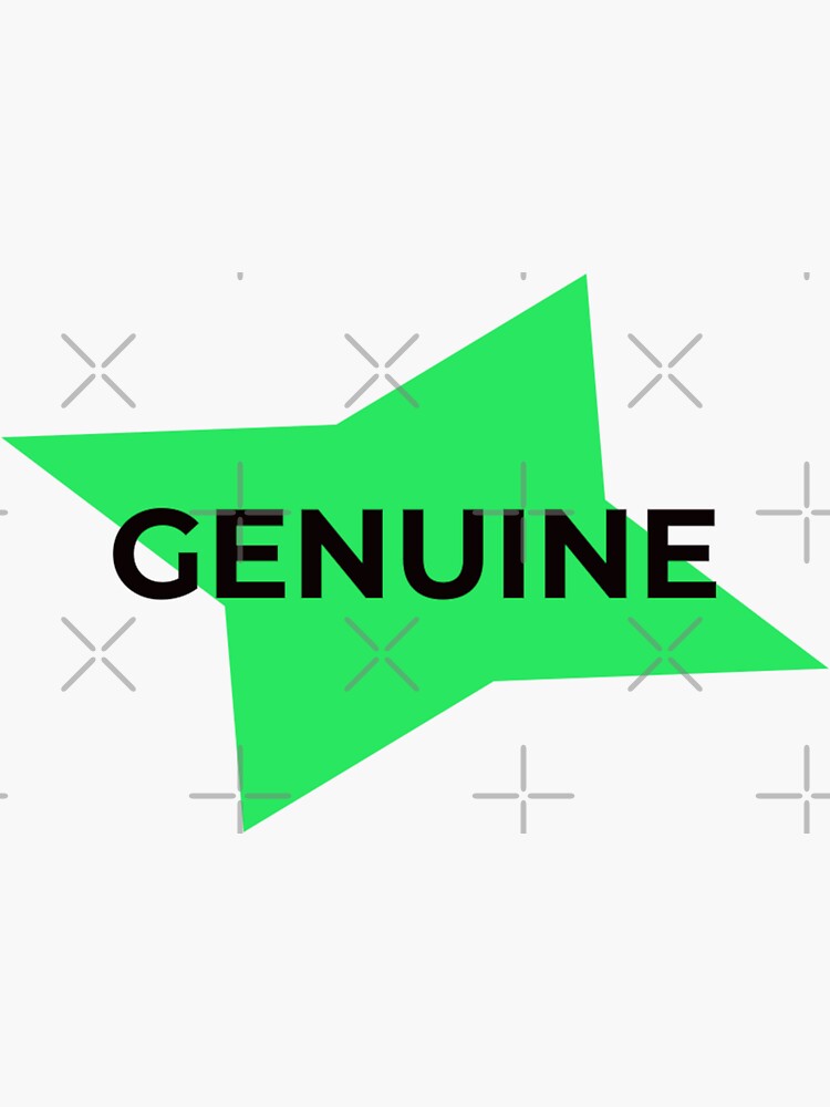 "Genuine" Sticker for Sale by byrne-ma | Redbubble