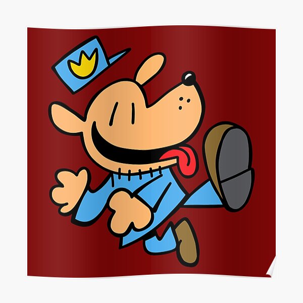 "Dog Man jumping fan art " Poster for Sale by Ethereal-Enigma | Redbubble
