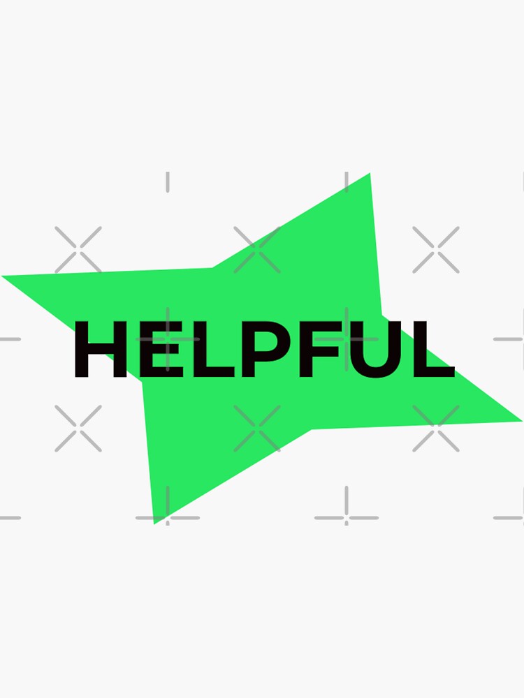 "Helpful" Sticker for Sale by byrne-ma | Redbubble