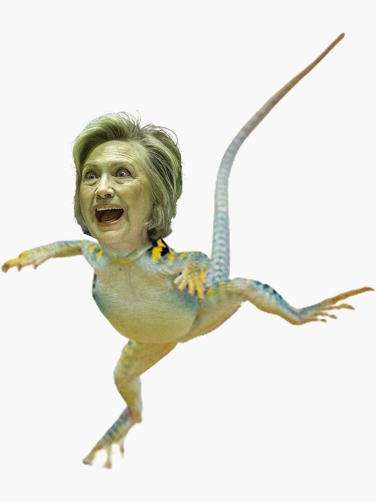 "Hillary Clinton Lizard person" Sticker for Sale by M1lkslyvan | Redbubble