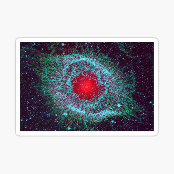 "Helix Nebula NGC 7293" Sticker for Sale by Inyeneart | Redbubble